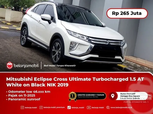 Jual Mitsubishi Eclipse Cross Ultimate (Red Diamond) Bekas di Indonesia ...