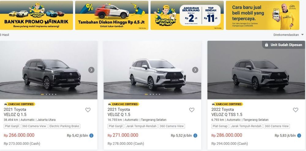 Mobil Bekas Kilometer Rendah, Berkapasitas 7 Penumpang Masih Banyak ...