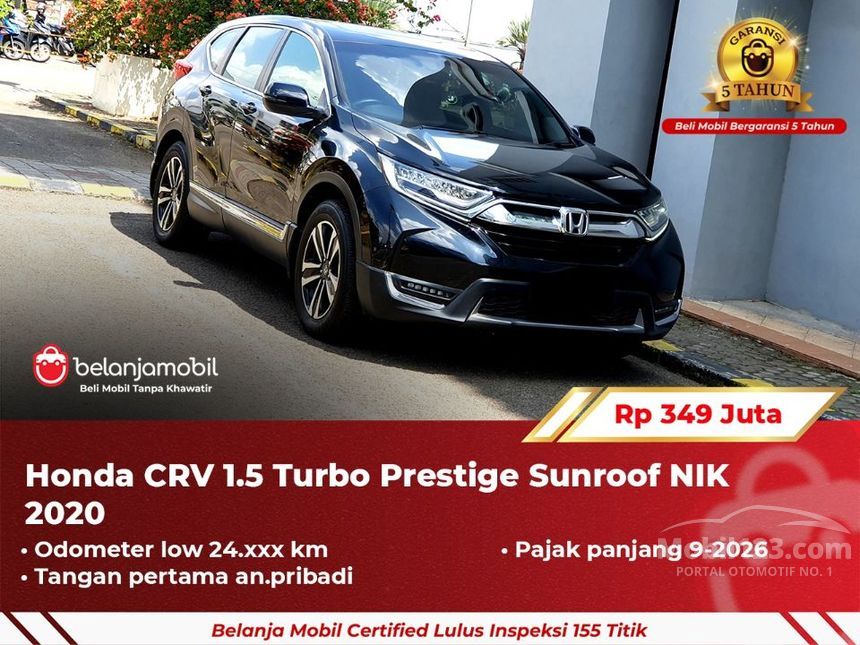 Jual Mobil Honda CR-V 2020 Turbo Prestige 1.5 di DKI Jakarta Automatic SUV Hitam Rp 349.000.000 ...