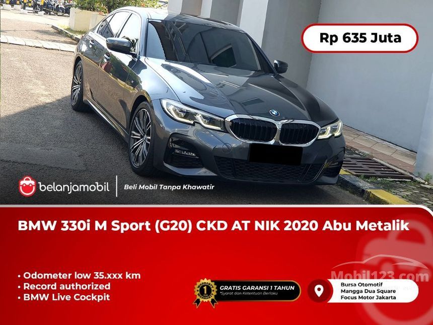 Jual Mobil BMW 330i 2020 M Sport 2.0 di DKI Jakarta Automatic Sedan Abu ...