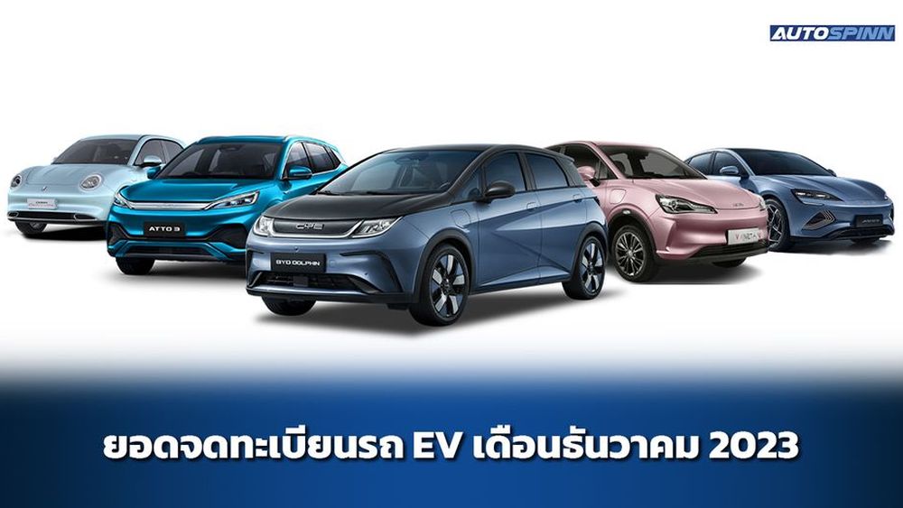 ยอดจดทะเบียนรถยนต์ไฟฟ้า เดือนธันวาคม 2566 - EV Trends